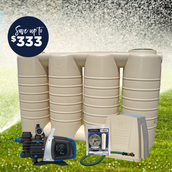 Slimline 2,500 Litre Water Tank and Pump Package - QTank