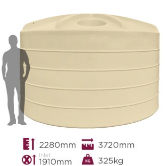 19,000L Rural Poly Rainwater Tank - 24 Colours - Factory Direct