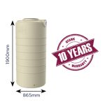 1,000 Litre Water Tank - Durable Round 1000L Tank - 24 Colours