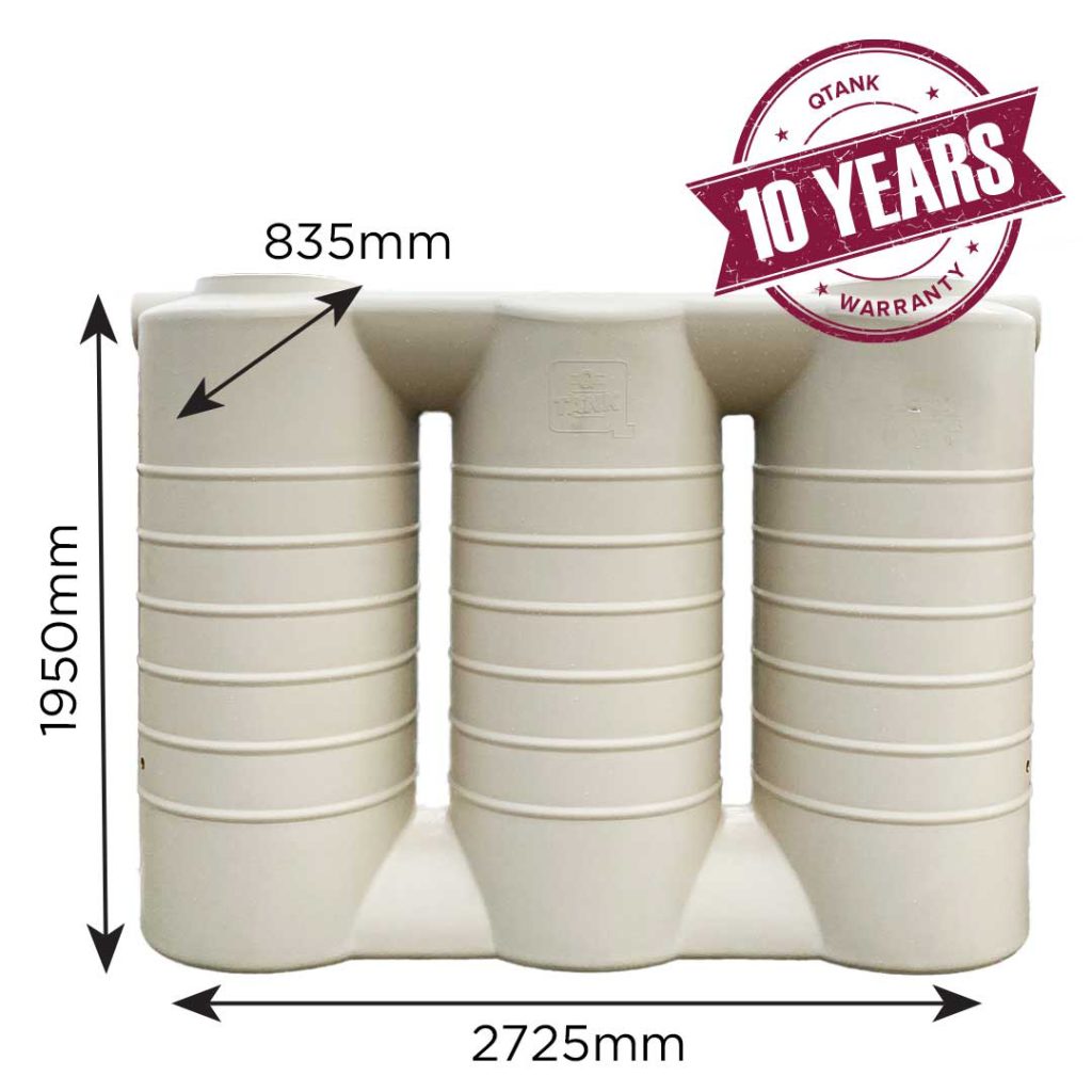 Modern 3,000L Slimline Water Tank - 24 Colours - Factory Direct