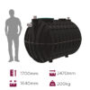 3,100L Polymaster Septic Tank – QTank